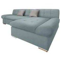 Ecksofa Trendmanufaktur "Reggae II, L-Form" Sofas Gr. B/H/T: 237cm x 78cm x 156cm, Struktur, Recamiere rechts, ohne Bettfunktion, grün (salbei) wahlweise mit Bettfunktion