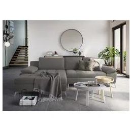 Sit & More Ecksofa SIT & MORE "Latigo L-Form" Sofas Gr. B/T: 290cm x 163cm, Luxus-Microfaser, mega-Recamiere links, ohne Bettfunktion-ohne Bettkasten, braun (schlamm) mit Mega-Recamiere, wahlweise Bettfunktion und Bettkasten