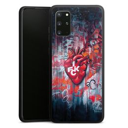 DeinDesign Handyhülle 1. FCK Herz 1. FC Kaiserslautern 1.FCK Herz, Samsung Galaxy S20 Plus Silikon Hülle Premium Case Handy Schutzhülle, schwarz