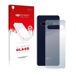upscreen Displayschutzglas Panzerglasfolie für LG V60 ThinQ (Rückseite), Schutzglas Glasfolie klar, weiß