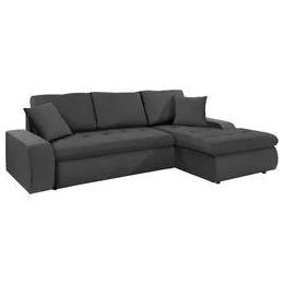 Ecksofa Trendmanufaktur "Indie II, tolle Detailverarbeitung, bequem und komfortabel im Sitz" Sofas Gr. B/H/T: 246cm x 86cm x 155cm, Struktur fein, Recamiere rechts, ohne Bettfunktion, schwarz XL und XXL, wahlweise mit Bettfunktion, L-Form