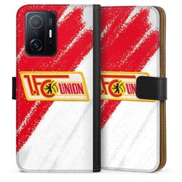 DeinDesign Handyhülle Offizielles Lizenzprodukt 1. FC Union Berlin Logo, Xiaomi 11T 5G Hülle Handy Flip Case Wallet Cover Handytasche Leder, schwarz