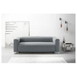 Schlafsofa Places of Style "Quarto für Dauerschläfer geeignet durch hochwertigen Faltbeschlag" Sofas Gr. B/H/T: 190cm x 69cm x 104cm, Webstoff, Breite 190cm, Standard PUR Schaum RG-35, blau (blue grey) 3 Breiten und Matratzenausführungen, belastbar zwischen 200-.270kg