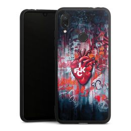 DeinDesign Handyhülle 1. FCK Herz 1. FC Kaiserslautern 1.FCK Herz, Xiaomi Redmi Note 7 Silikon Hülle Premium Case Handy Schutzhülle, schwarz