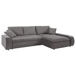 Ecksofa Trendmanufaktur "Indie II, tolle Detailverarbeitung, bequem und komfortabel im Sitz" Sofas Gr. B/H/T: 269cm x 86cm x 169cm, Struktur fein, Recamiere rechts, ohne Bettfunktion, grau XL und XXL, wahlweise mit Bettfunktion, L-Form