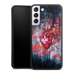 DeinDesign Handyhülle 1. FCK Herz 1. FC Kaiserslautern 1.FCK Herz, Samsung Galaxy S22+ Silikon Hülle Premium Case Handy Schutzhülle, schwarz