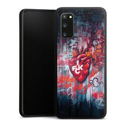 DeinDesign Handyhülle 1. FCK Herz 1. FC Kaiserslautern 1.FCK Herz, Samsung Galaxy S20 Silikon Hülle Premium Case Handy Schutzhülle, schwarz