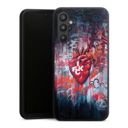 DeinDesign Handyhülle 1. FCK Herz 1. FC Kaiserslautern 1.FCK Herz, Samsung Galaxy A34 5G Silikon Hülle Premium Case Handy Schutzhülle, schwarz