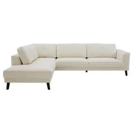 Guido Maria Kretschmer Home & Living Ecksofa GUIDO MARIA KRETSCHMER HOME & LIVING "Bilge, L-Form" Sofas Gr. B/H/T: 297cm x 83cm x 203cm, Struktur, Ottomane links, ohne Funktion, beige (cream)