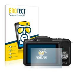 BROTECT Displayschutzglas Schutzglas für Panasonic Lumix DMC-GF3, Schutzfolie Display Schutz Glas Folie klar, weiß