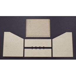 kaminXpert Feuerraumplatten B für Fireplace Malibu Kaminofen Ersatzteil Feuerraumauskleidung