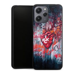 DeinDesign Handyhülle 1. FCK Herz 1. FC Kaiserslautern 1.FCK Herz, Xiaomi Redmi 12 Silikon Hülle Premium Case Handy Schutzhülle, schwarz