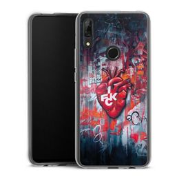 DeinDesign Handyhülle 1. FCK Herz 1. FC Kaiserslautern 1.FCK Herz, Huawei P Smart Z Silikon Hülle Bumper Case Handy Schutzhülle, weiß