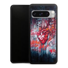 DeinDesign Handyhülle 1. FCK Herz 1. FC Kaiserslautern 1.FCK Herz, Google Pixel 8 Pro Silikon Hülle Premium Case Handy Schutzhülle, schwarz