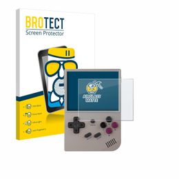 BROTECT Displayschutzglas Schutzglas für Anbernic RG35XX Plus, Schutzfolie Display Schutz Glas Folie matt, weiß