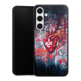 DeinDesign Handyhülle 1. FCK Herz 1. FC Kaiserslautern 1.FCK Herz, Samsung Galaxy S24+ Silikon Hülle Premium Case Handy Schutzhülle, schwarz
