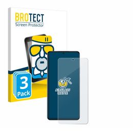 BROTECT Displayschutzglas Schutzglas für realme Narzo 70x, 3 Stück, Schutzfolie Display Schutz Glas Folie matt, weiß