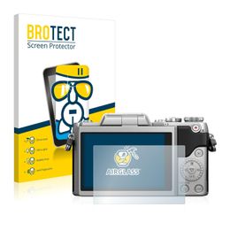 BROTECT Displayschutzglas Schutzglas für Panasonic Lumix DMC-GF7, Schutzfolie Display Schutz Glas Folie klar, weiß