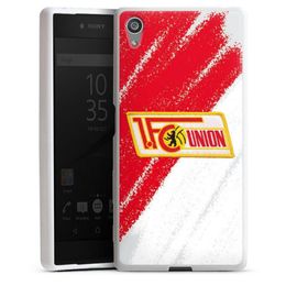 DeinDesign Handyhülle Offizielles Lizenzprodukt 1. FC Union Berlin Logo, Sony Xperia Z5 Silikon Hülle Bumper Case Handy Schutzhülle, weiß