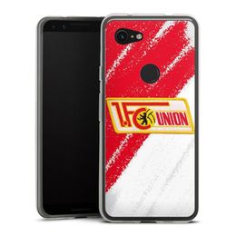 DeinDesign Handyhülle Offizielles Lizenzprodukt 1. FC Union Berlin Logo, Google Pixel 3a Silikon Hülle Bumper Case Handy Schutzhülle, weiß
