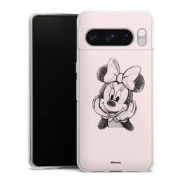 DeinDesign Handyhülle Minnie Mouse Offizielles Lizenzprodukt Disney Minnie Posing Sitting, Google Pixel 8 Pro Silikon Hülle Bumper Case Handy Schutzhü