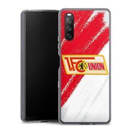 DeinDesign Handyhülle Offizielles Lizenzprodukt 1. FC Union Berlin Logo, Sony Xperia 10 III Silikon Hülle Bumper Case Handy Schutzhülle, weiß