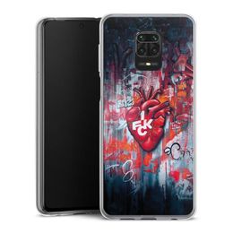 DeinDesign Handyhülle 1. FCK Herz 1. FC Kaiserslautern 1.FCK Herz, Xiaomi Redmi Note 9 Pro Silikon Hülle Bumper Case Handy Schutzhülle, weiß