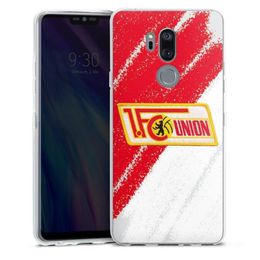 DeinDesign Handyhülle Offizielles Lizenzprodukt 1. FC Union Berlin Logo, LG G7 ThinQ Silikon Hülle Bumper Case Handy Schutzhülle, weiß, transparent
