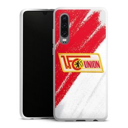 DeinDesign Handyhülle Offizielles Lizenzprodukt 1. FC Union Berlin Logo, Huawei P30 Silikon Hülle Bumper Case Handy Schutzhülle, weiß