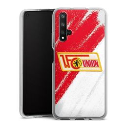 DeinDesign Handyhülle Offizielles Lizenzprodukt 1. FC Union Berlin Logo, Huawei Nova 5T Silikon Hülle Bumper Case Handy Schutzhülle, weiß, transparent