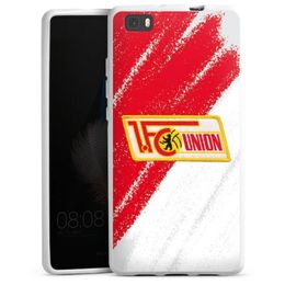 DeinDesign Handyhülle Offizielles Lizenzprodukt 1. FC Union Berlin Logo, Huawei P8 Lite (2015-2016) Silikon Hülle Bumper Case Handy Schutzhülle, weiß