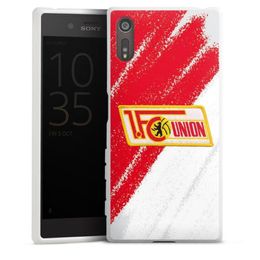 DeinDesign Handyhülle Offizielles Lizenzprodukt 1. FC Union Berlin Logo, Sony Xperia XZs Silikon Hülle Bumper Case Handy Schutzhülle, weiß