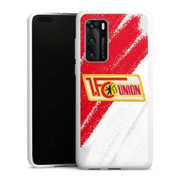 DeinDesign Handyhülle Offizielles Lizenzprodukt 1. FC Union Berlin Logo, Huawei P40 Silikon Hülle Bumper Case Handy Schutzhülle, weiß