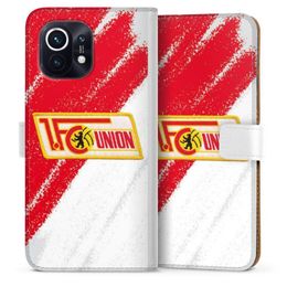 DeinDesign Handyhülle Offizielles Lizenzprodukt 1. FC Union Berlin Logo, Xiaomi Mi 11 Hülle Handy Flip Case Wallet Cover Handytasche Leder, weiß