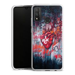 DeinDesign Handyhülle 1. FCK Herz 1. FC Kaiserslautern 1.FCK Herz, Huawei P Smart (2020) Silikon Hülle Bumper Case Handy Schutzhülle, weiß