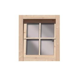 Karibu Kippfenster f&uuml;r Holzh&auml;user geeignet f&uuml;r 28 mm Wandst&auml;rke Echtglas