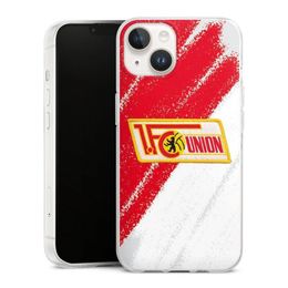 DeinDesign Handyhülle Offizielles Lizenzprodukt 1. FC Union Berlin Logo, Apple iPhone 14 Silikon Hülle Bumper Case Handy Schutzhülle, weiß