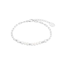 Armband s.Oliver "2034891" Armbänder Gr. Silber 925 (Sterlingsilber)-Perlen, bunt (silberfarben, weiß) Damen Perlenarmbänder mit Süßwasserzuchtperle