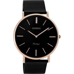 Quarzuhr Oozoo "C8869" Armbanduhren schwarz Damen Quarzuhren Armbanduhr, Damenuhr