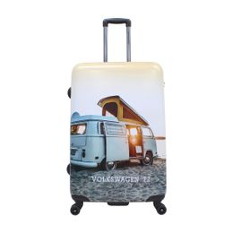 Koffer Volkswagen "Bus" Gr. B/H/T: 51 cm x 78 cm x 28 cm, bunt (mehrfarbig) Koffer Trolleys mit integriertem TSA-Zahlenschloss