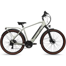 E-Bike Llobe "Utah Gent 2.1" E-Bikes Gr. 52 cm, 28 Zoll (71,12 cm), schwarz (grau, schwarz) E-Bikes mit Bremslicht