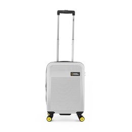 Koffer National Geographic "Aerodrome" Gr. B/H/T: 35 cm x 54 cm x 20 cm, silberfarben Koffer Trolleys mit integriertem TSA-Zahlenschloss