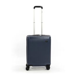 Koffer Saxoline "Algarve" Gr. B/H/T: 39.5 cm x 55 cm x 24 cm, blau Koffer Trolleys mit vier Doppelrollen