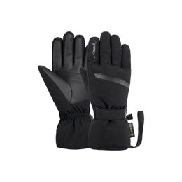 Skihandschuhe Reusch "Sandy GORE-TEX" Gr. 6,5, silberfarben (schwarz, silberfarben) Damen Handschuhe Sporthandschuhe in warmer, wasserdichter und atmungsaktiver Ausführung