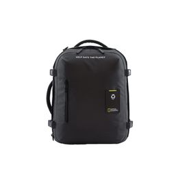 Cityrucksack National Geographic "OCEAN" Gr. B: 31.00 cm, schwarz Rucksäcke aus recycelten PET-Flaschen