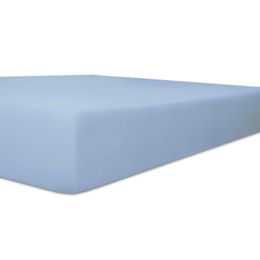 Spannbettlaken kneer "Exclusive-Stretch" Laken Gr. B/L: 140-160 cm x 200-220 cm 1 St., Jersey-Elasthan, 40 cm, 140-160 x 200-220 cm, blau (eisblau) Spannbettlaken optimaler Sitz