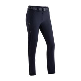 Funktionshose Maier Sports "Lana slim" Gr. 50, Normalgrößen, blau (dunkelblau) Damen Hosen Funktionshosen Wanderhose, atmungsaktive Outdoor-Hose, 3 Taschen, Slim Fit