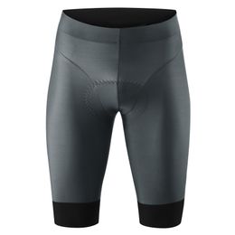 Fahrradhose Gonso "SQlab GO M" Gr. L, Normalgrößen, grau (dunkelgrau) Herren Hosen Radhose mit Sitzpolster, kurze moderne Radlerhose, Tight Fit