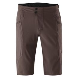 Radhose Gonso "VALDES" Gr. XXXL, Normalgrößen, braun (dunkelbraun) Herren Hosen Bike-Shorts, atmungsaktive MTB Fahrradhose, Bund regulierbar