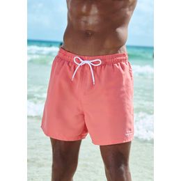 Badeshorts Venice Beach Gr. M (50), N-Gr, orange (pfirsich) Herren Badehosen Badeshorts mit Marken-Logo